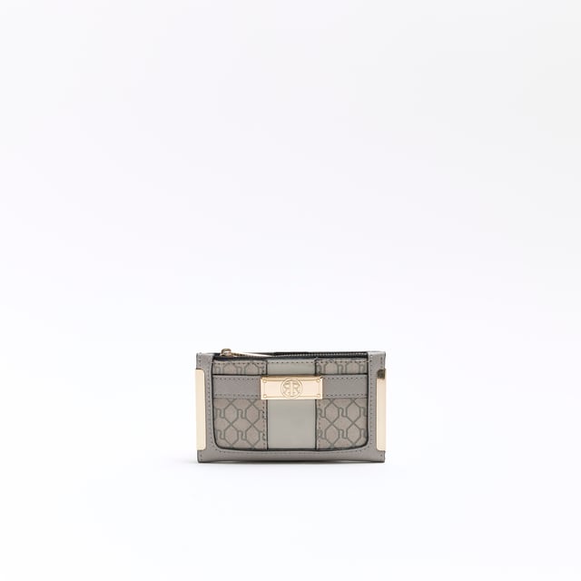 River Island Womens Mini Purse Grey Ri Monogram