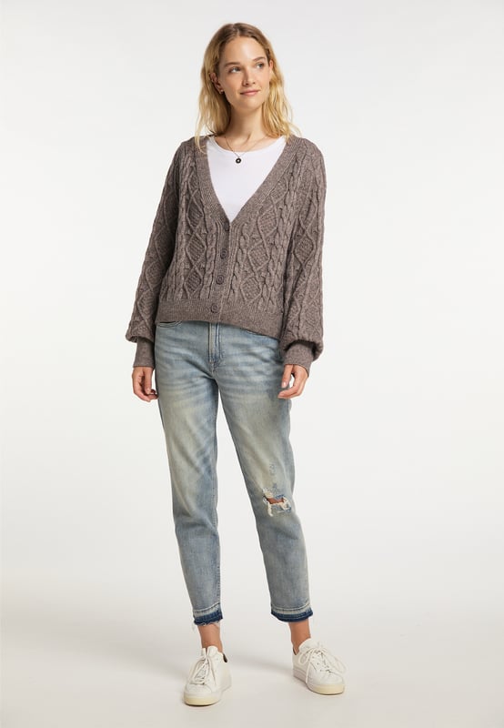 Dreimaster Vest Dames modder melange