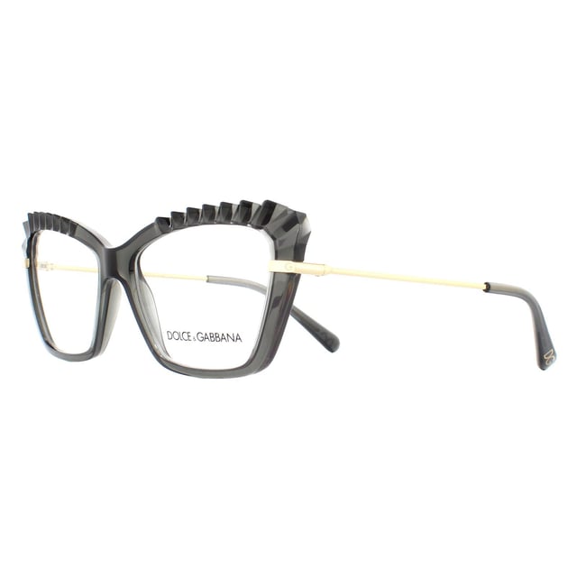 Dolce & Gabbana Cat Eye Transparent Grey Womens Glasses Frames