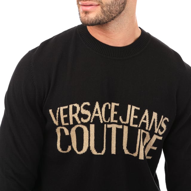 Men's Versace Knitted Jumper in Black