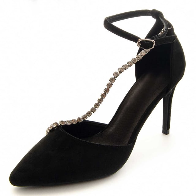 MONTEVITA HELL SHOE STRASTAC IN BLACK