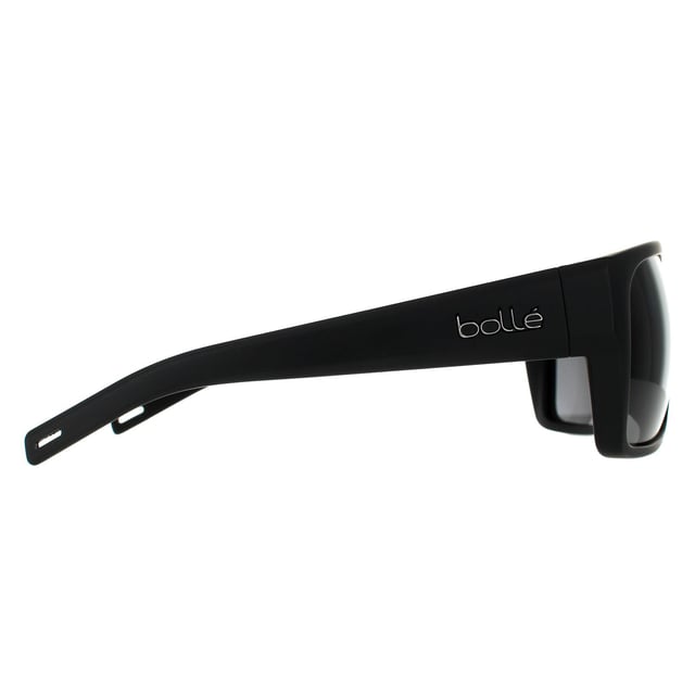 Bolle Square Mens Matte Black TNS Grey Polarised Sunglasses
