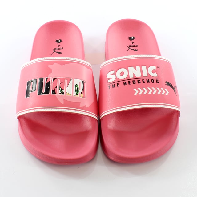 Puma SEGA Leadcat FTR SONIC JR Slide Slip On Junior Flip Flop Pink ...