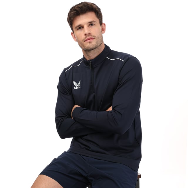 Men's Castore Quater Zip Top in blue navy