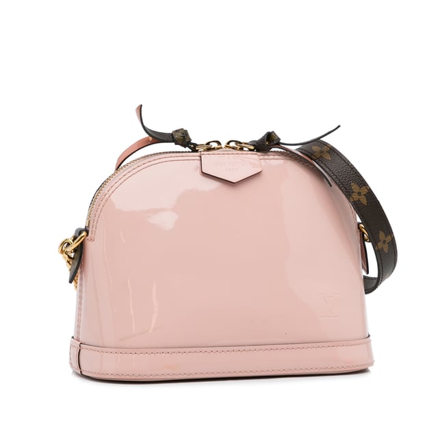 Vintage Louis Vuitton Monogram and Vernis Mini Alma Chain Crossbody Pink