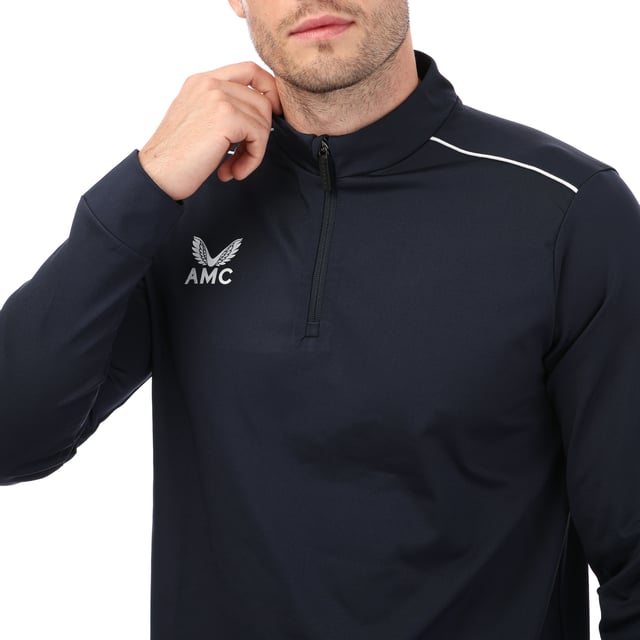 Men's Castore Quater Zip Top in blue navy