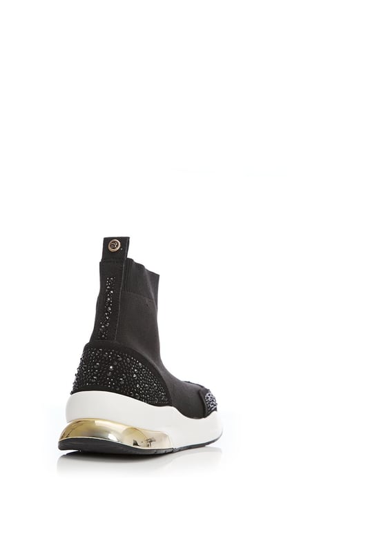 'Bronsie' Black Textile Trainers