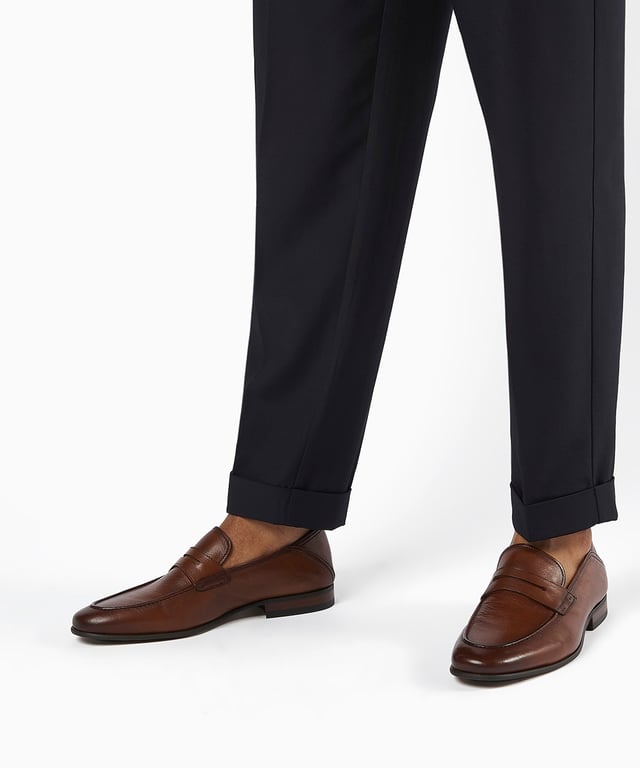 Dune Mens Sync - Crush Back Heel Penny Loafer