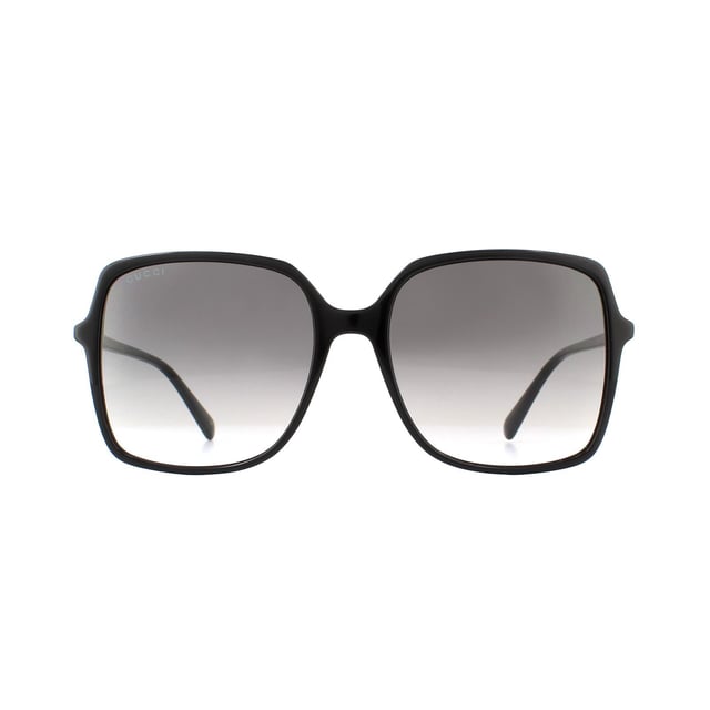 Gucci Square Womens Black Grey Gradient Sunglasses