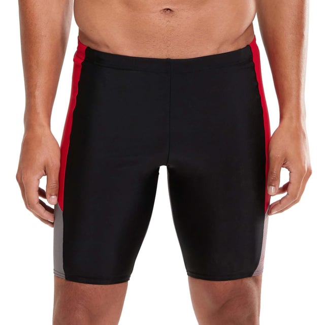 Men's Speedo Dive Jammer Shorts in Black Red