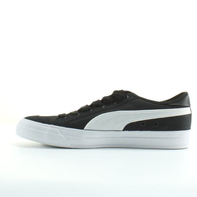 Puma Capri Black Canvas Mens Lace Up Trainers 369246 01