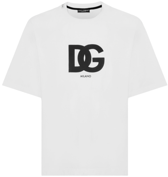 Dolce & Gabbana DG Milano Logo Print T-Shirt in White
