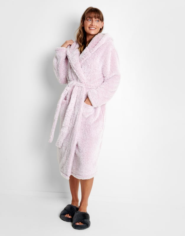 Pink 'Teddy' Hooded Dressing Gown