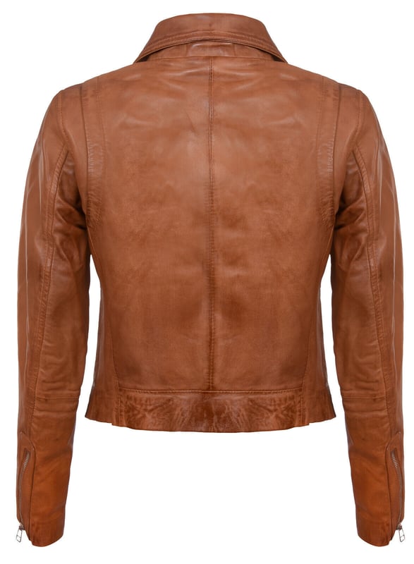 Smart women's leather biker jacket - Matlock