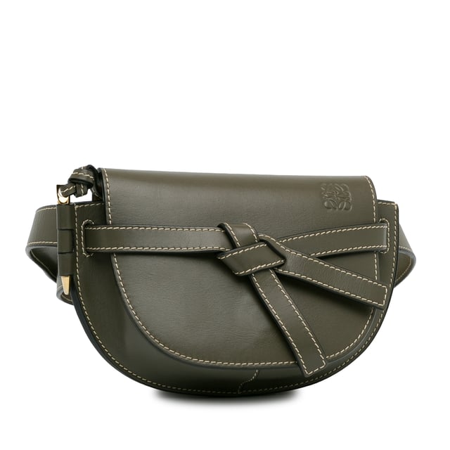 Vintage LOEWE Mini Gate Belt Bag Green