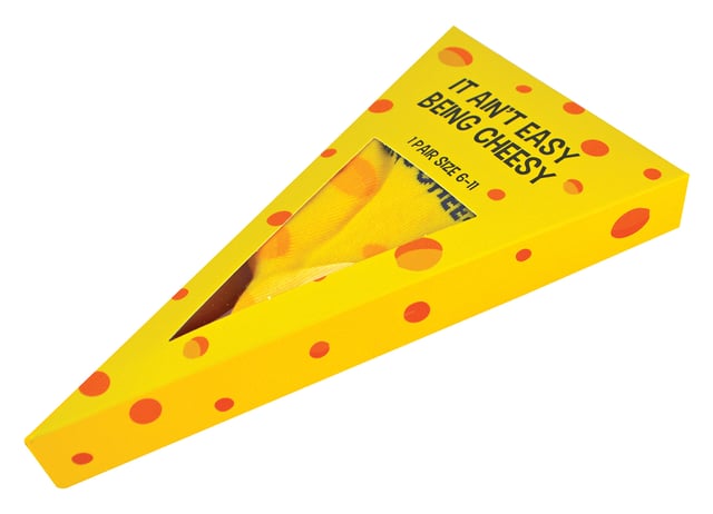 Urban Eccentric - Novelty Crew Length Cheese Themed Socks in Yellow ...