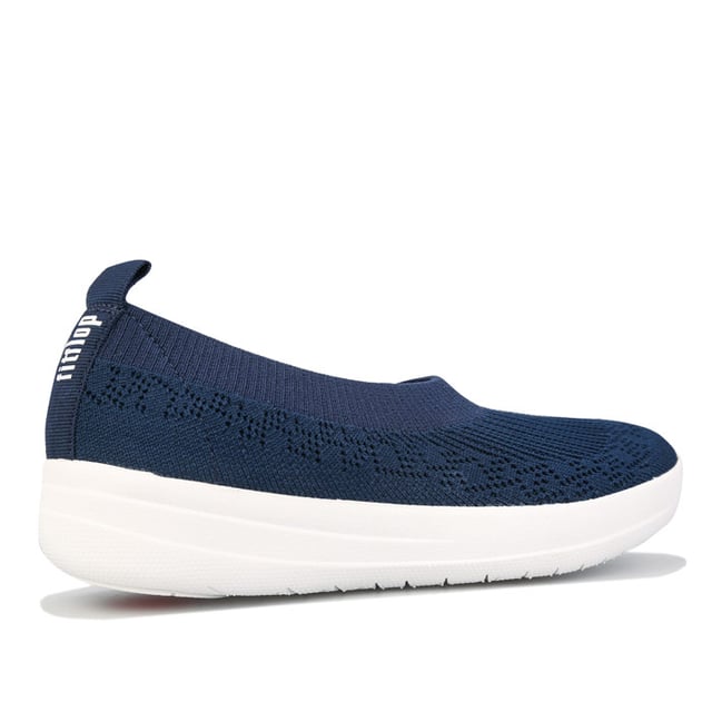 Fit Flop Uberknit-balletpumps dames in marineblauw