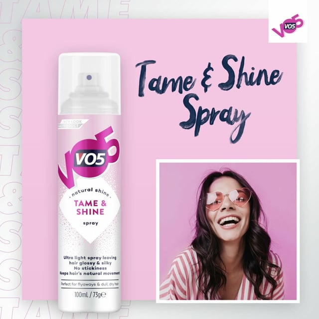 VO5 Natural Tame & Shine Ultra Light Spray For Dull and Dry Hair, 2x 100ml