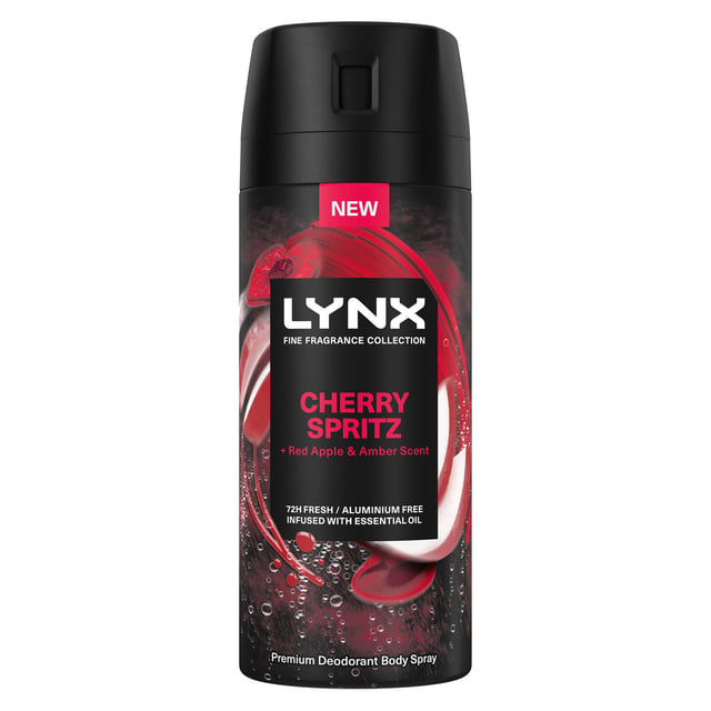 Lynx Men Deodorant Body Spray Cherry Spritz with 72Hrs Freshness 150ml ...