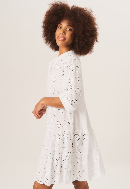 Eyelet Mini Shirt Dress