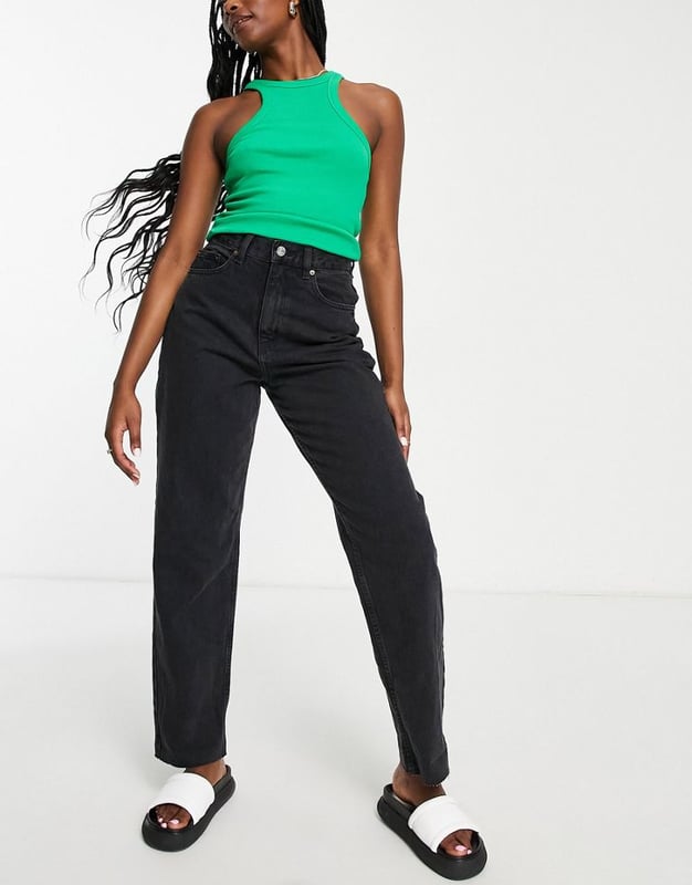 ASOS DESIGN barrell jeans in washed black