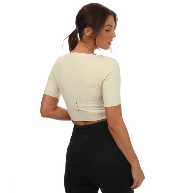 Castore Active Contour kort topje voor dames, beige