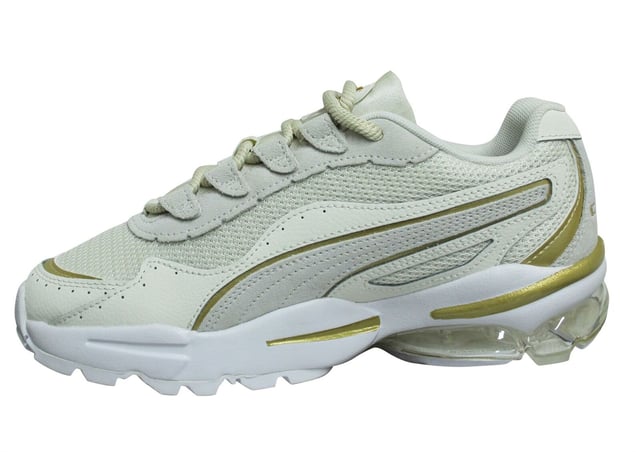 Puma CELL Stellar Soft White Leather Low Lace Up Damestrainers 370948 02
