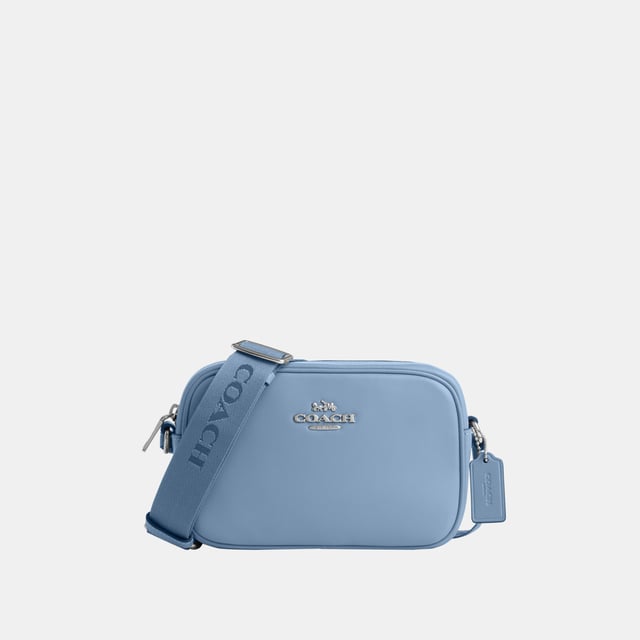 Mini Jamie Camera Bag in Smooth Leather with Webbing Strap