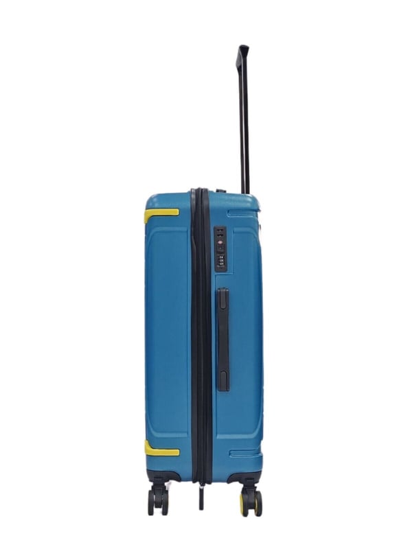 Hard Shell Blue Cabin Suitcase 4 Wheel Luggage Travel Bag