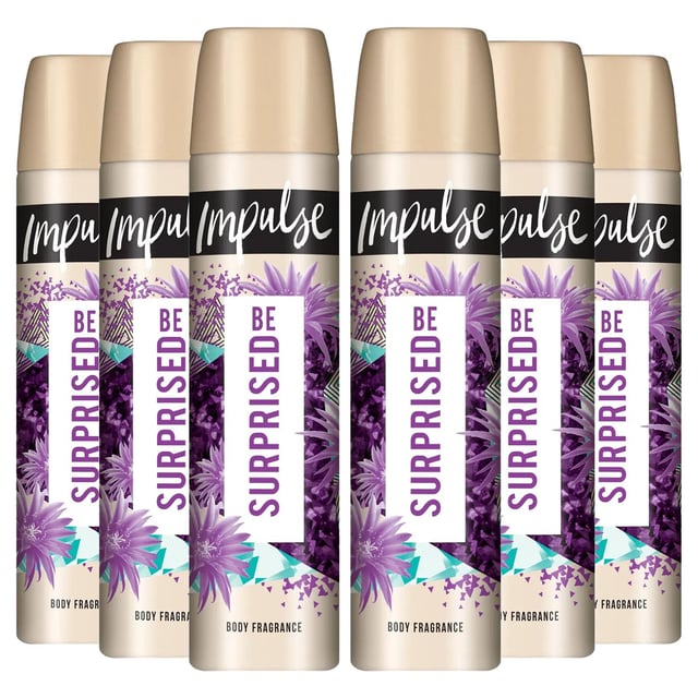 Impulse Be Surprised Body Spray Deodorant w/ Blend of Natural Scents ...