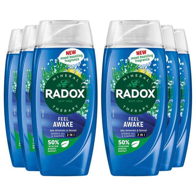 Radox Body Wash & Shampoo 2in1 Feel Awake with Fennel & Sea Minerals ...