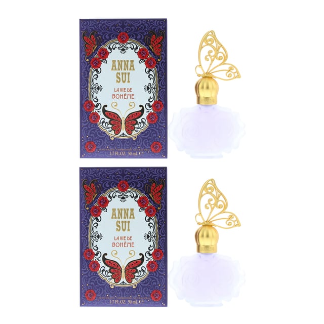 Anna Sui La Vie De Boheme Eau de Toilette 50ml Spray For Her X 2