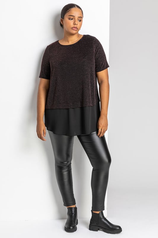 Curve Sparkle Overlay Top