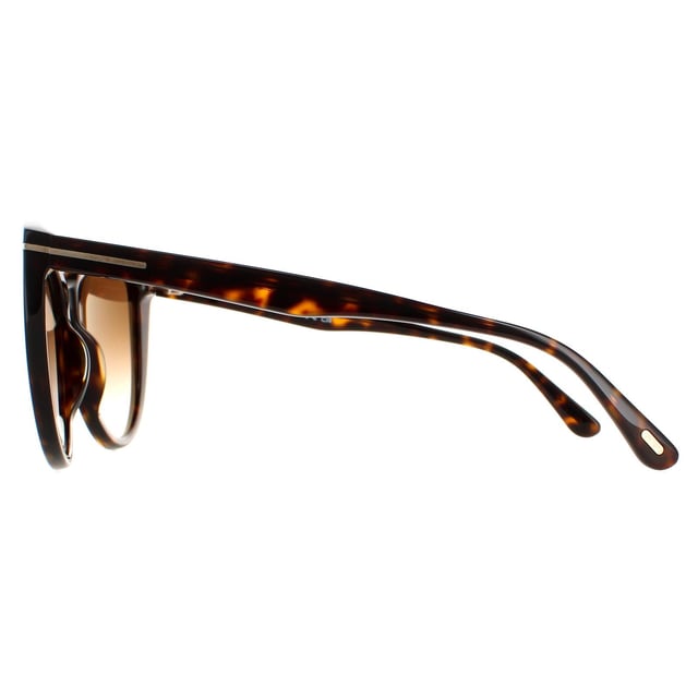 Tom Ford Cat Eye Womens Dark Havana Brown Gradient Isabella FT0915