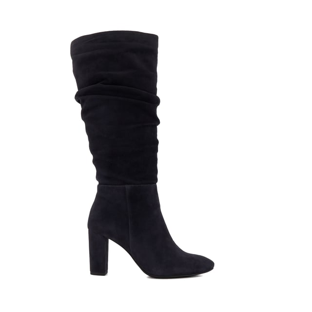 Dune Ladies Stigma - Ruched Block-Heeled Knee-High Boots