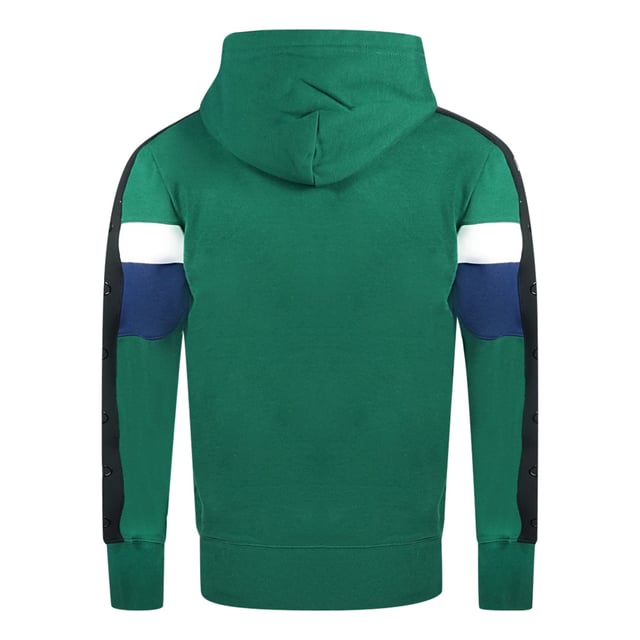 Champion Colour Block Logo Green Hoodie