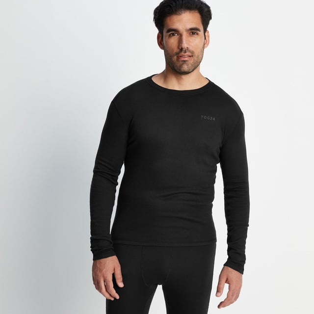 Meru Mens Cashmere Touch Base Layer Set Black