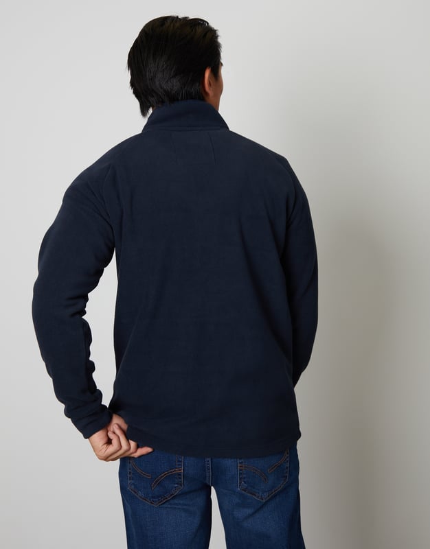 Navy 'Orson' Zip Up Microfleece Jacket