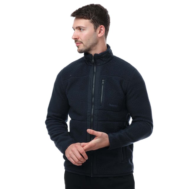 Men's Timberland Mix Media Sherpa Fleece in Navy