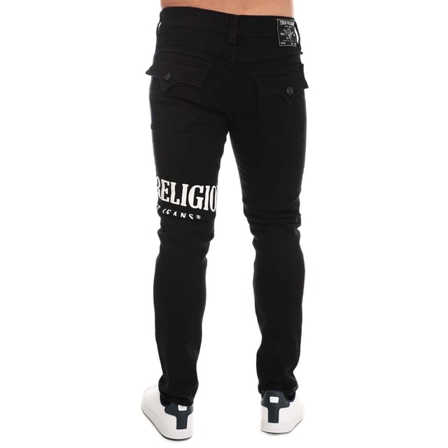 Men's True Religion Rocco SN Flap Toss Logo Jeans in Denim