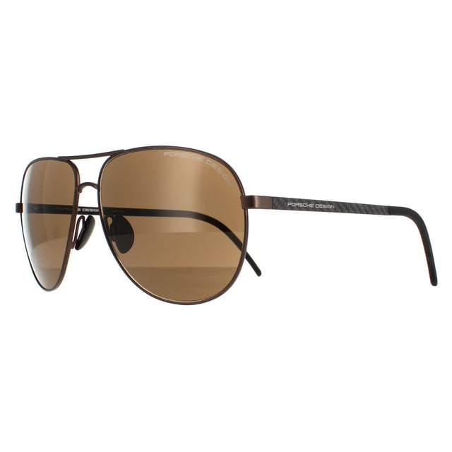 Porsche Design Aviator Mens Brown Brown Polarized P8651