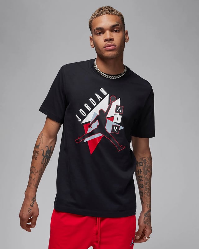 Nike Air Jordan Graphics T Shirt In Black