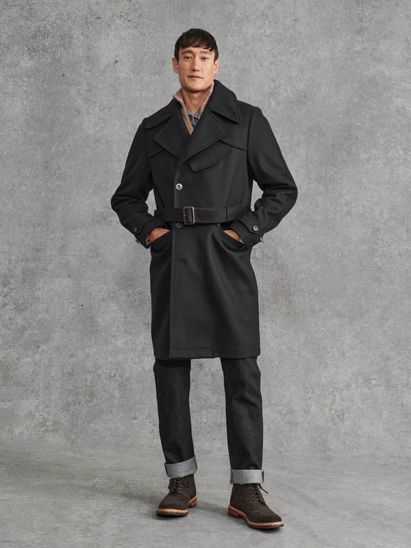 The Melton Motor Trench-Ivory Black