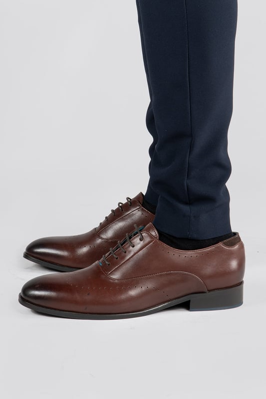 Dean Brown Leather Oxford Shoes