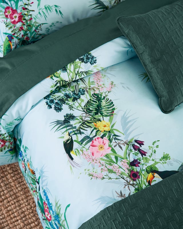 Ted Baker Tropsk Ductevo8Opa Tropical Super King Duvet Cover, Light Blue