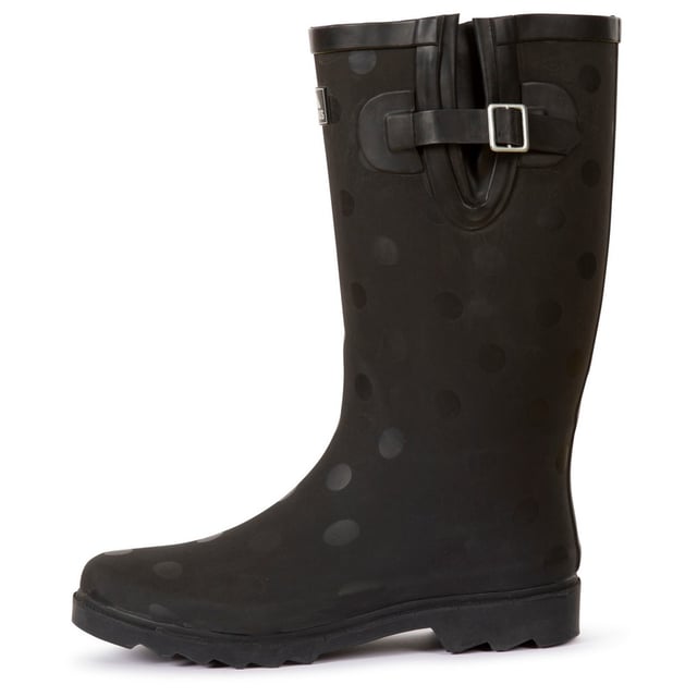 Trespass Womens/Ladies Elena Polka Dot Wellington Boots (Black)