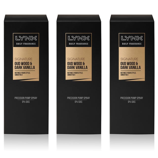 Lynx Signature Daily Fragrance Precision Deodorant Pump Spray, 3x 100ml