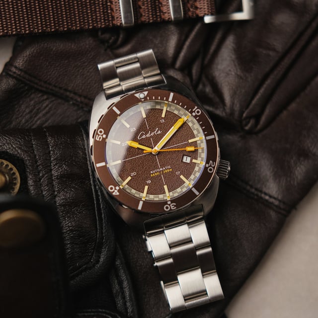 Cadola Intrepid Men's Japanese Automatic Birchwood Brown Watch CD-1012-66