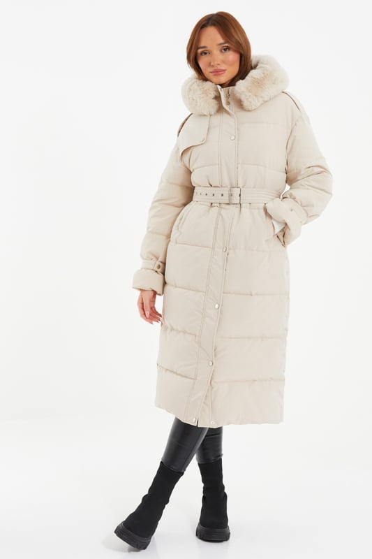 Stone Padded Long Line Jacket