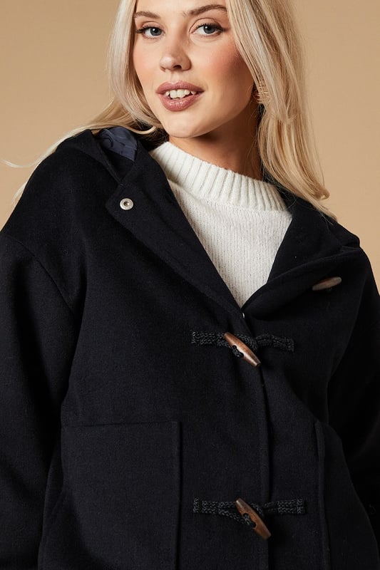 Toggle Detail Hooded Coat